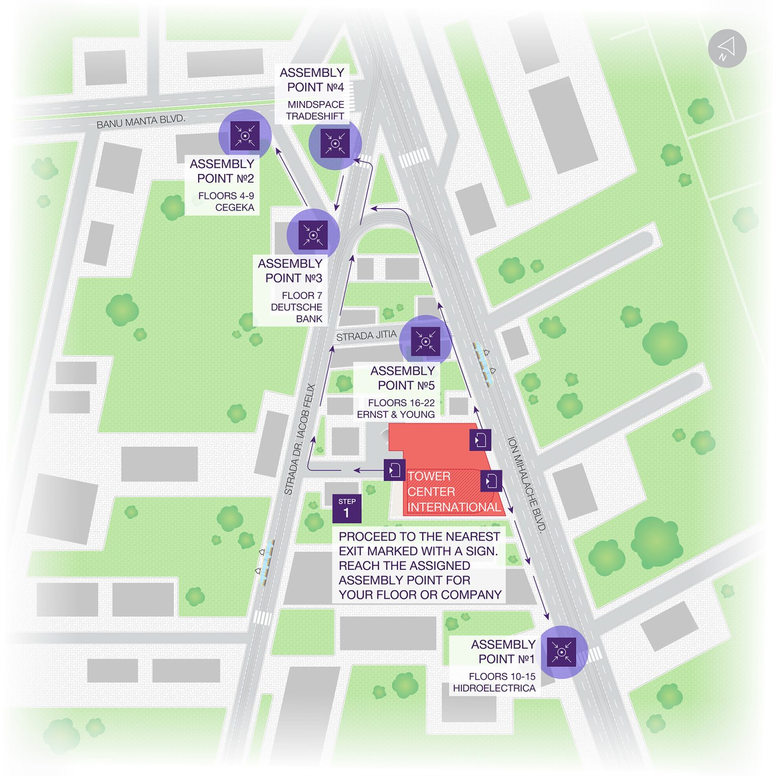 Assembly point – TOWER CENTER INTERNATIONAL
